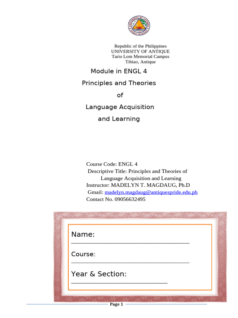 Module in Engl 4 New 2026 | PDF | Language Acquisition | Classical ...