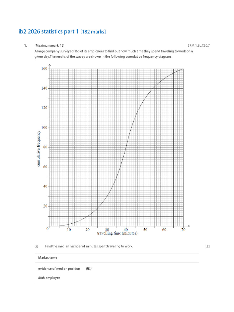 Ib2 2026 Statistics Part 1 | PDF | Quartile | Descriptive Statistics