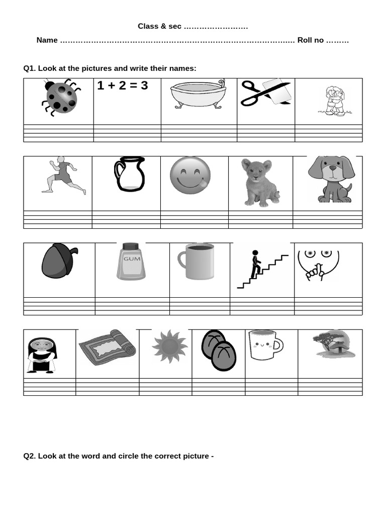Class & Sec . Name . Roll No | PDF