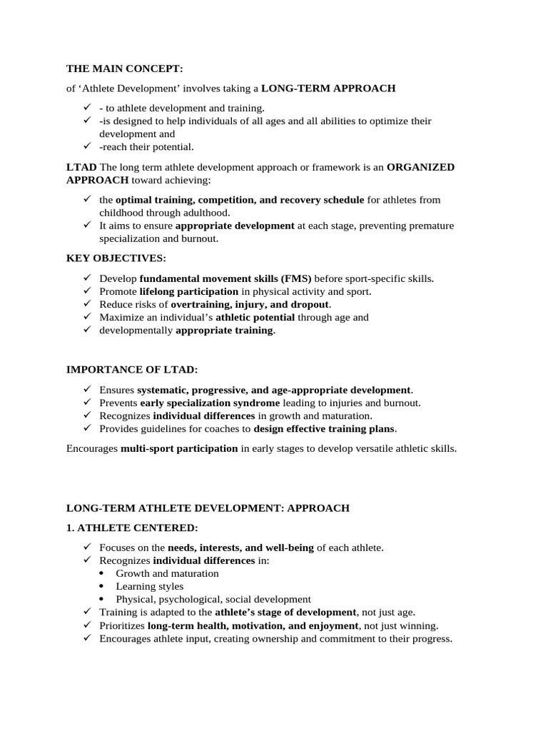 Athletic Long Term Development | PDF | Physical Fitness | Adolescence