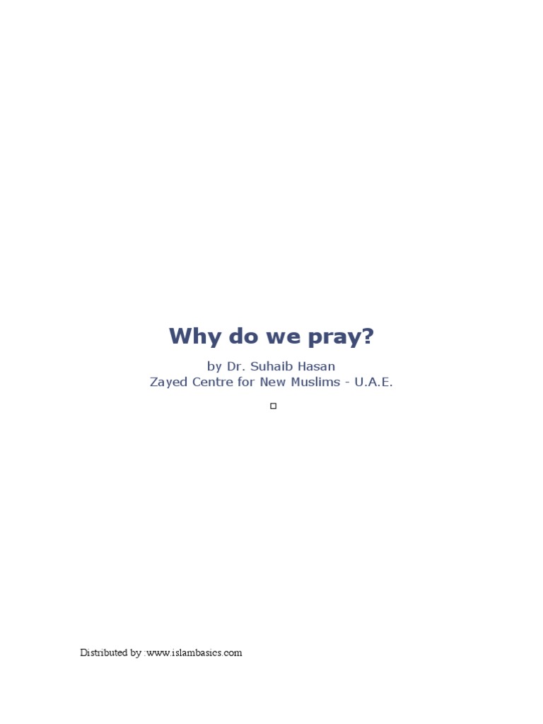 Why Do We Pray ? | PDF