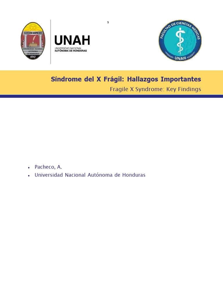 Sindrome Del X Fragil | PDF | Biología