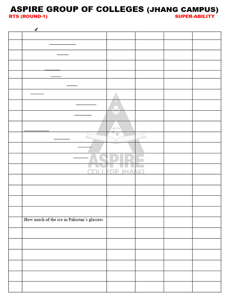Part-1 Papers (Round-1) Ability | PDF
