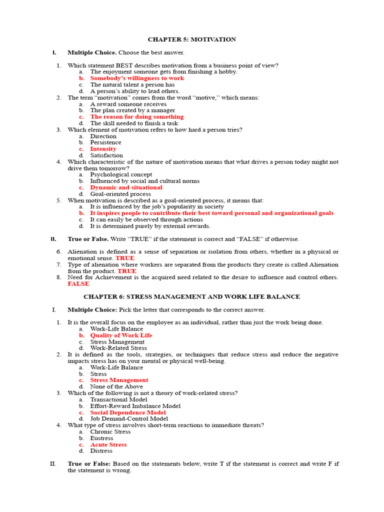 BSA 1103-Consolidated Quiz Questions With Answer Key | PDF | Leadership ...