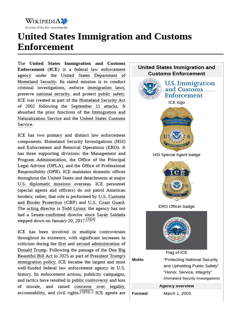 United States Immigration and Customs Enforcement | PDF | Federal ...