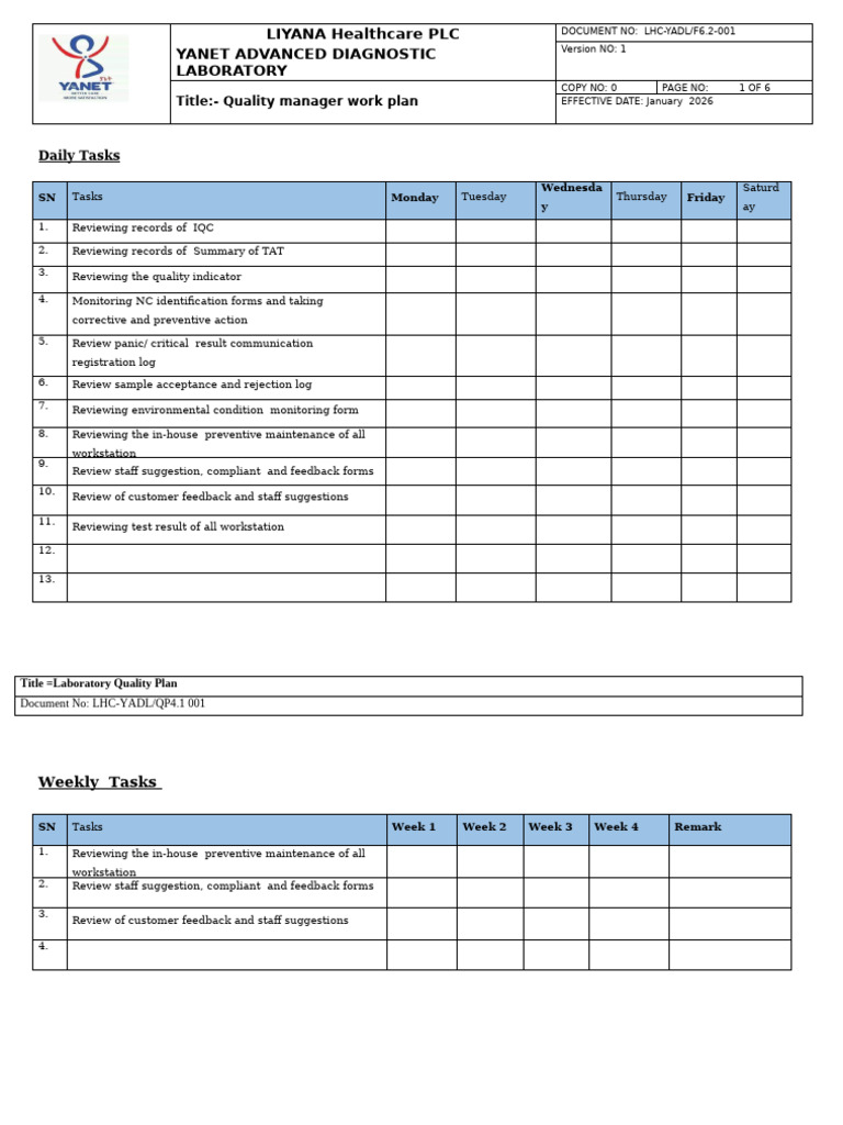 Laboratory Quality Plan | PDF | Chess | Chess Openings