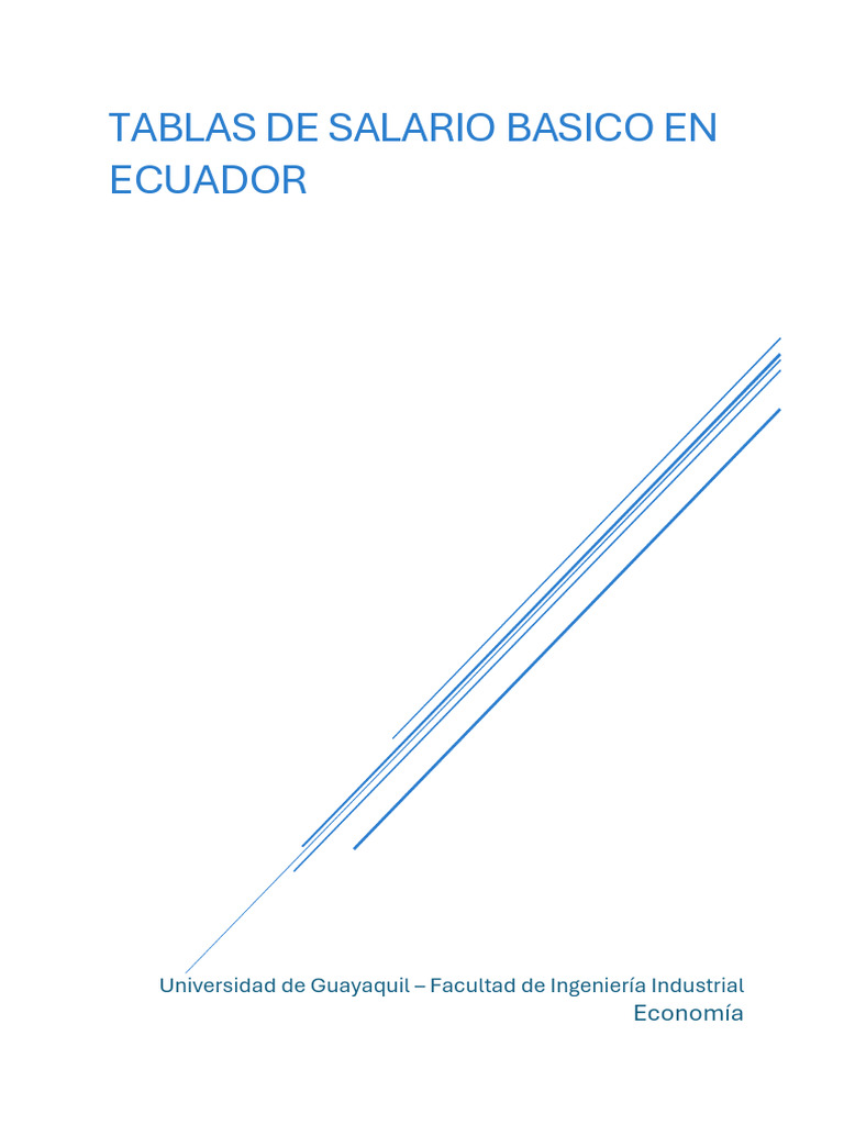 Tabla Del Salario Básico Unificado - HAHZ | PDF | Costo de la vida ...