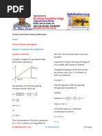 GCSE Maths: Straight Line Graphs Worksheet | PDF | Slope | Gradient