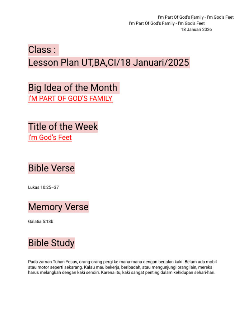 ? UT, BA, CI?18 Januari 2026? | PDF