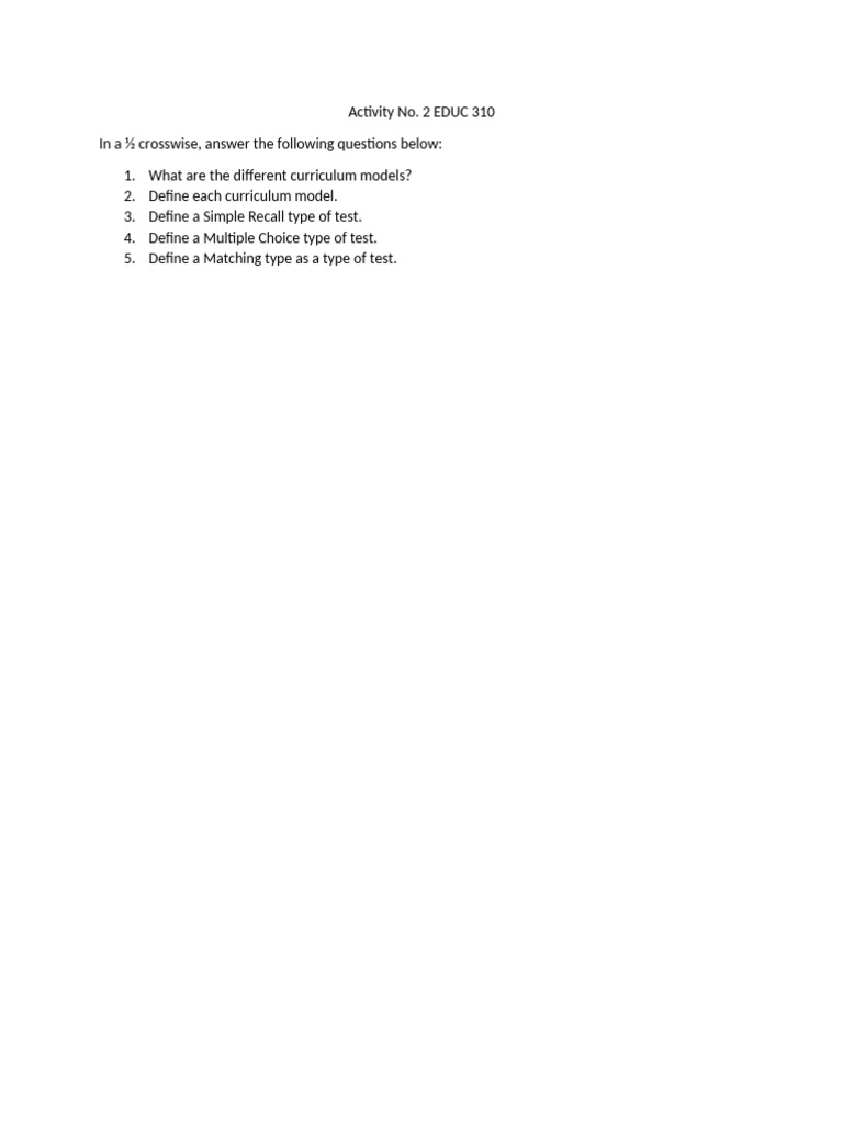 Educ 310 | PDF