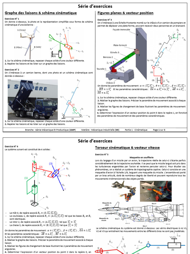 Cin Matique Exercices | PDF | Cinématique | Physique