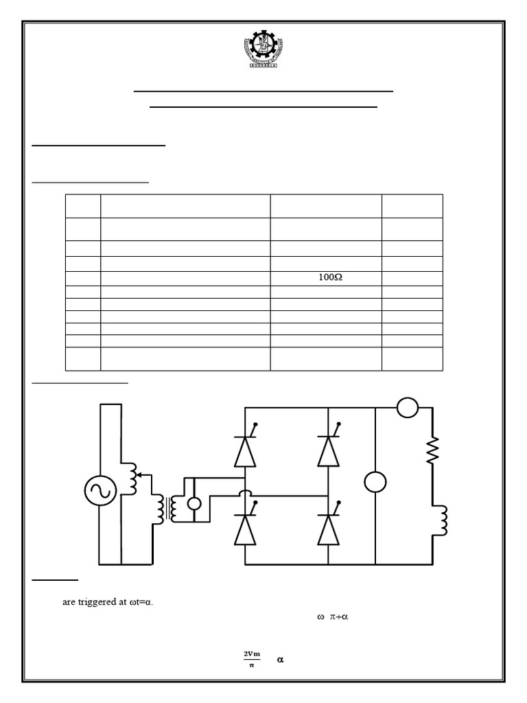 4 Single Phase Full Controlled Converter | PDF | Voltage | Rectifier