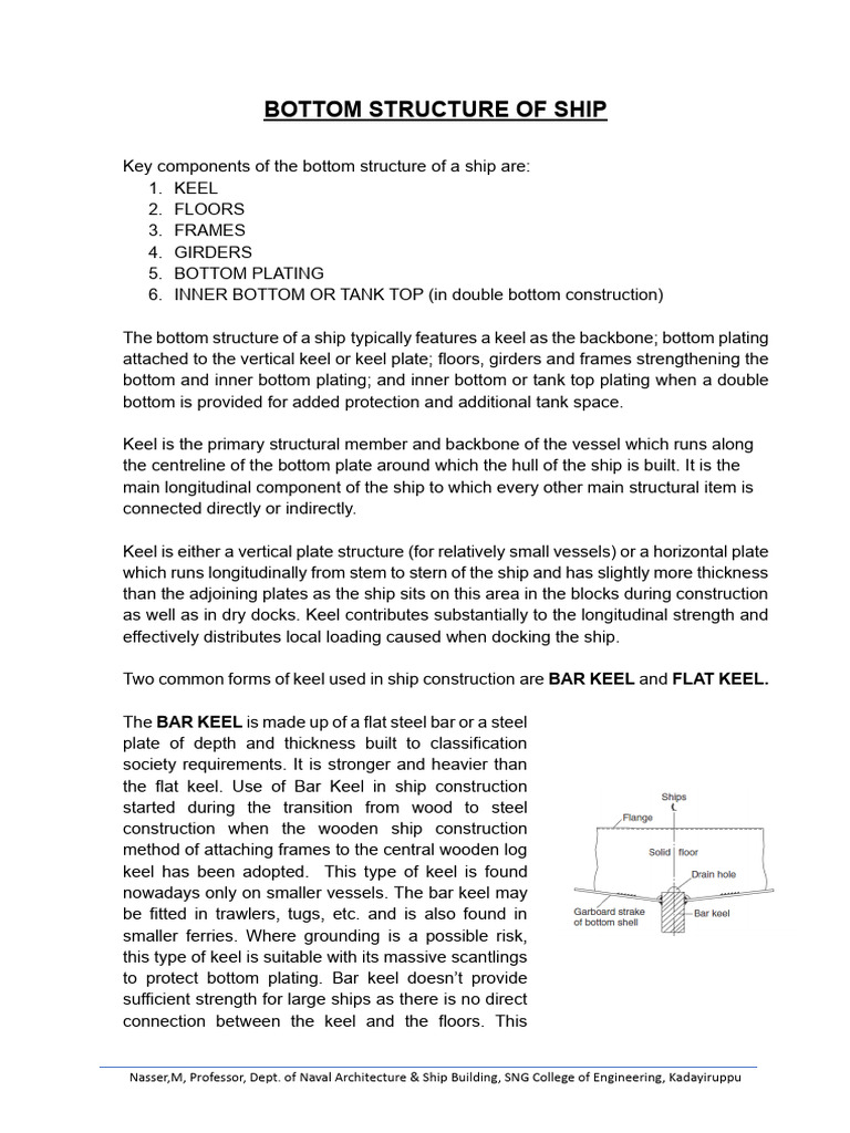 Bottom Structure of Ships | PDF | Ships | Hull (Watercraft)