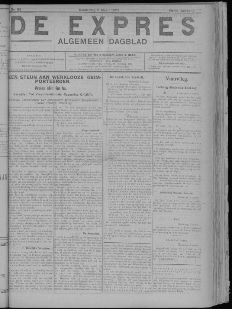 De Expres 9 Maret 1922 SAMIN | PDF