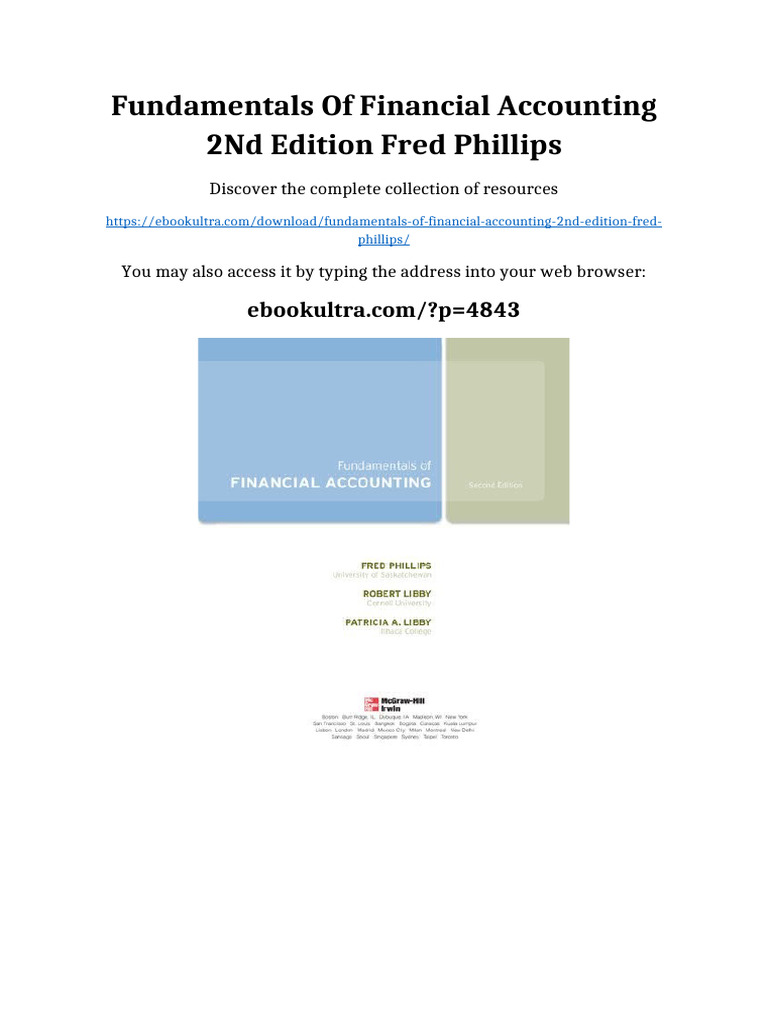 Fundamentals of Financial Accounting 2nd Edition Fred Phillips Full ...