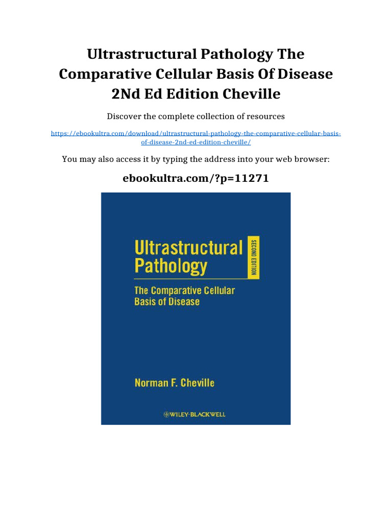 Ultrastructural pathology the comparative cellular basis of disease 2nd ...