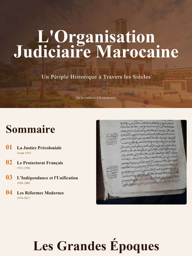 Historique de Lorganisation Judicaire Maroccain | PDF