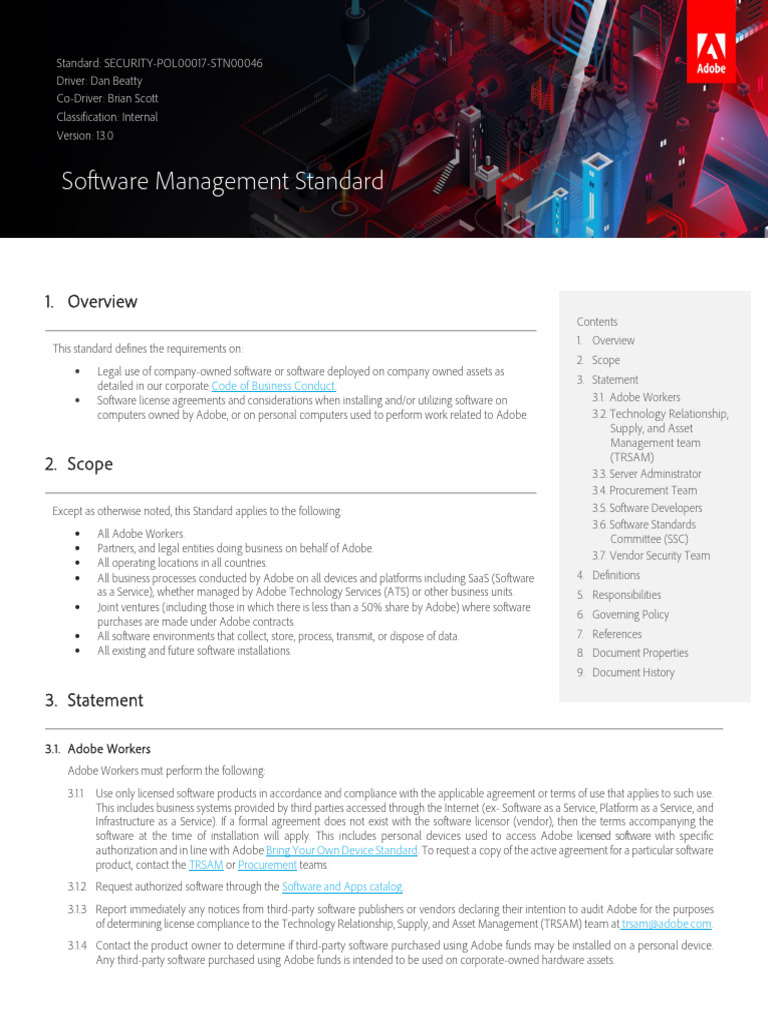 Software Management Standard | PDF | Cloud Computing | Software