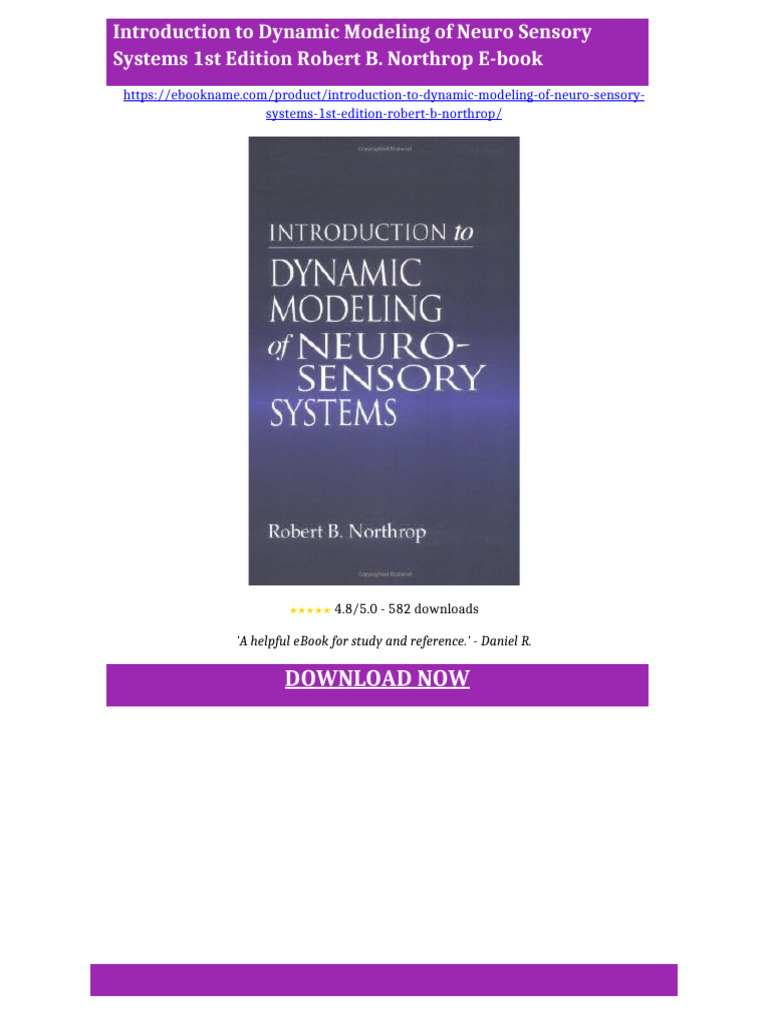 Introduction to Dynamic Modeling of Neuro Sensory Systems 1st Edition ...