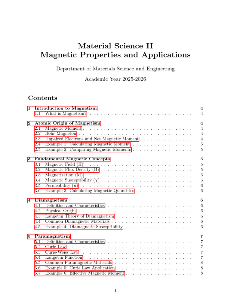 Material Science II Magnetic Properties and Applications | PDF ...