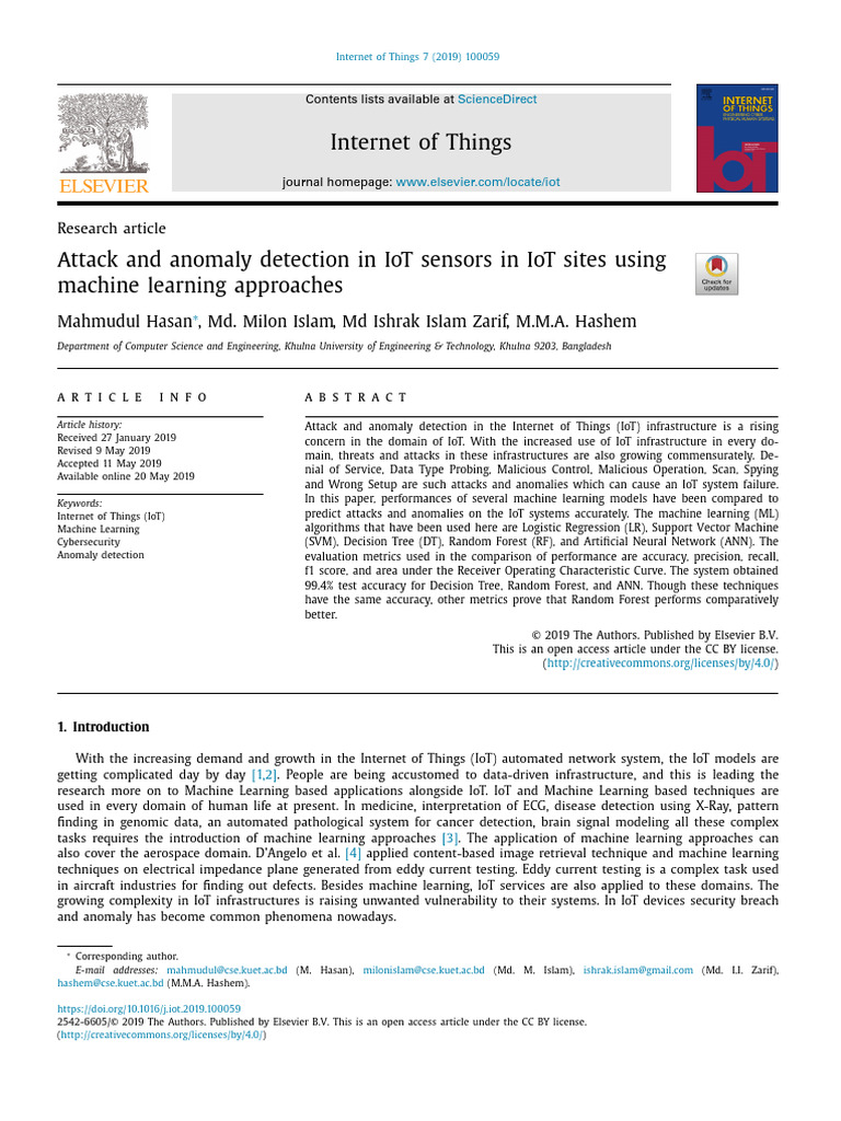 Iot Time Series Paper 4 | PDF | Machine Learning | Internet Of Things