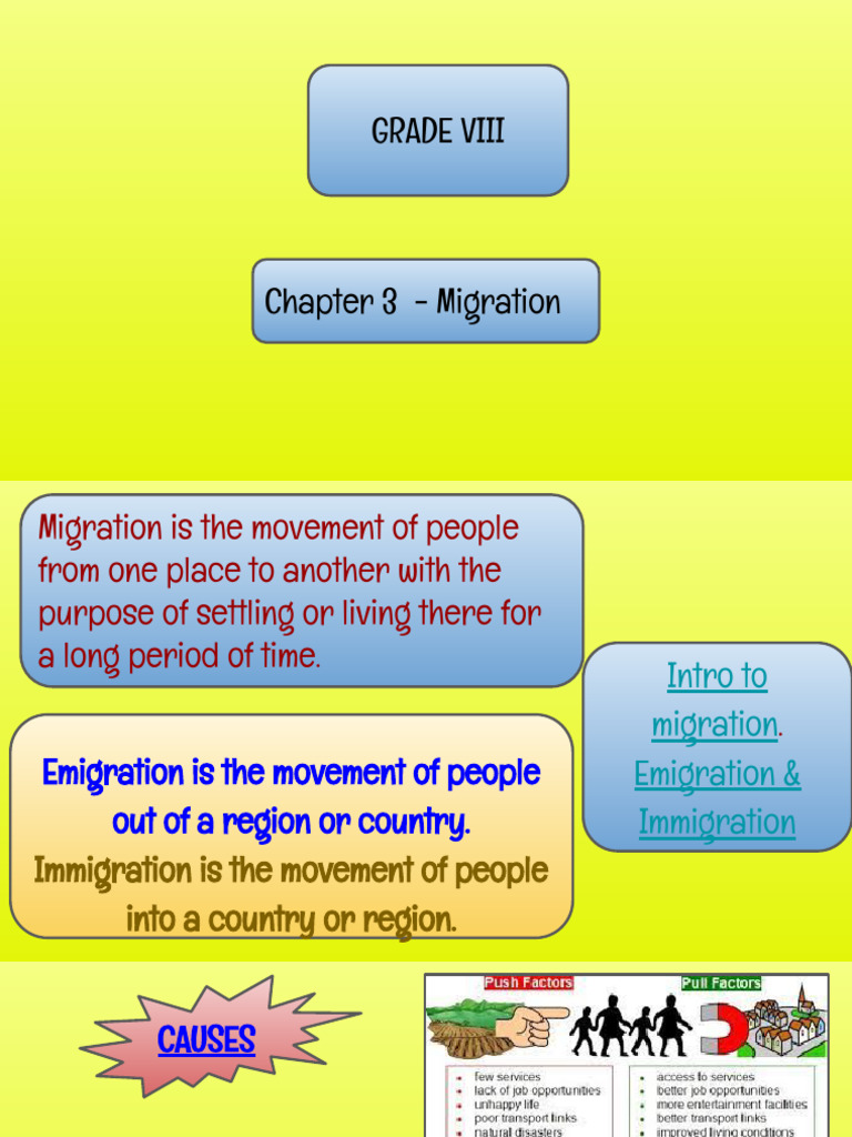 geography ch 3 migration | PDF | Immigration | Human Migration