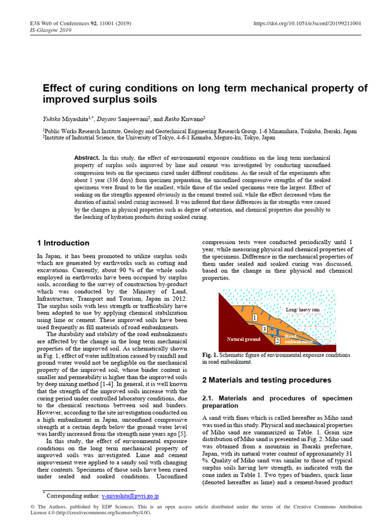 Effect of Curing Conditions on Long Term Mechanical Property of ...