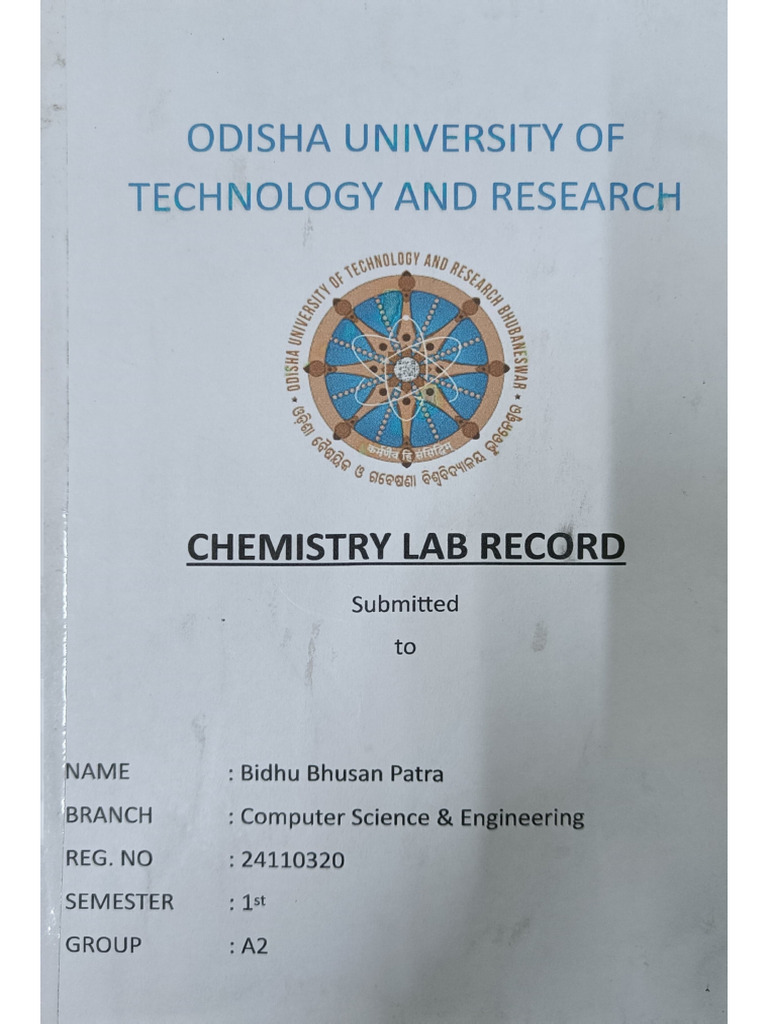 Chemistry Lab Record | PDF