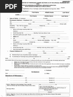 Marriage Declaration Form - Assam | PDF