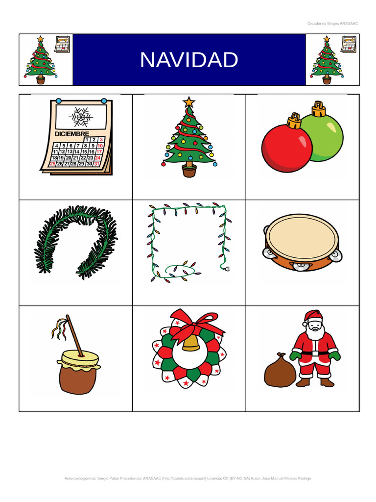 Bingo Navidad 3 Cartones 3x3 (Autoguardado) | PDF
