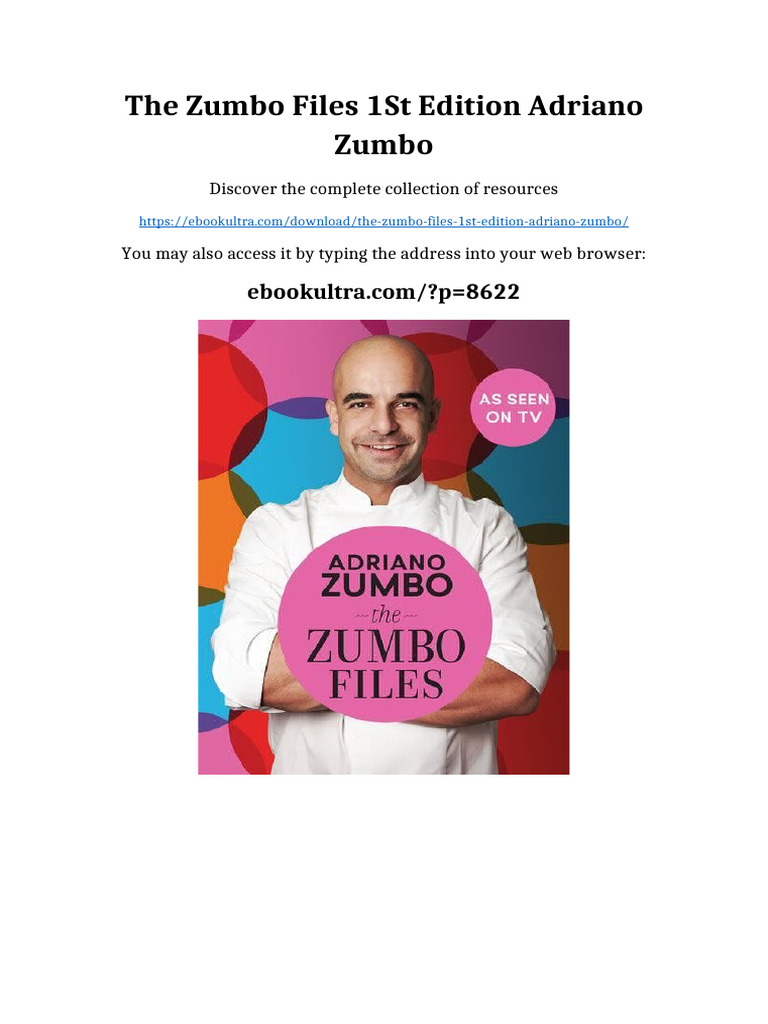 The Zumbo Files 1st Edition Adriano Zumbo available any format | PDF ...