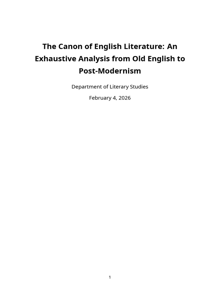 English Literature Extended | PDF | English Literature | Gothic Fiction