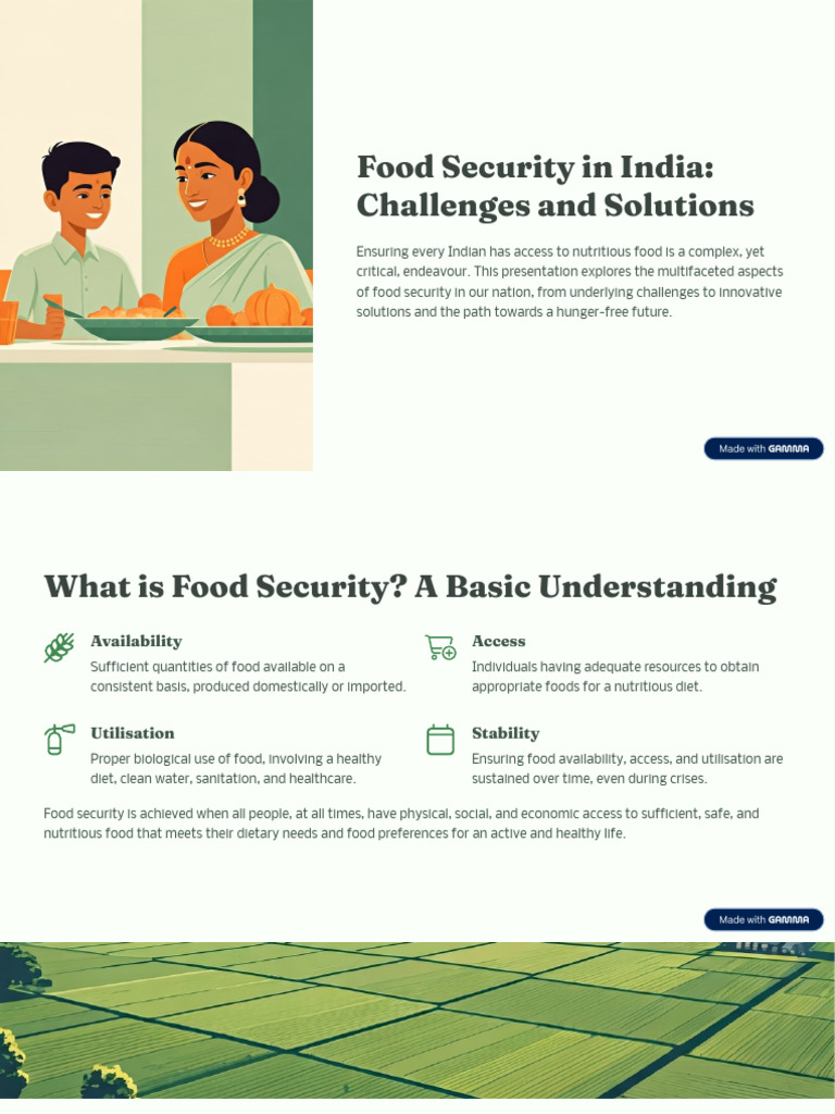 Food Security in India Challenges and Solutions PDF | PDF | Food ...