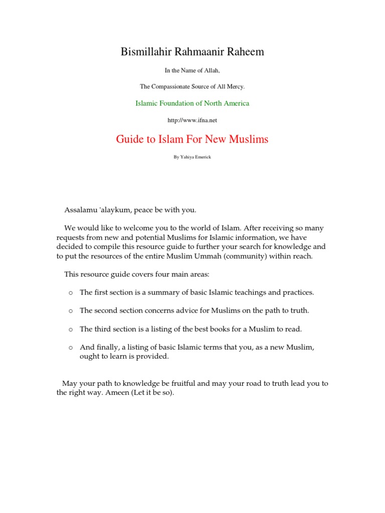 Guide To Islam For New Muslim | PDF | Prophets And Messengers In Islam ...
