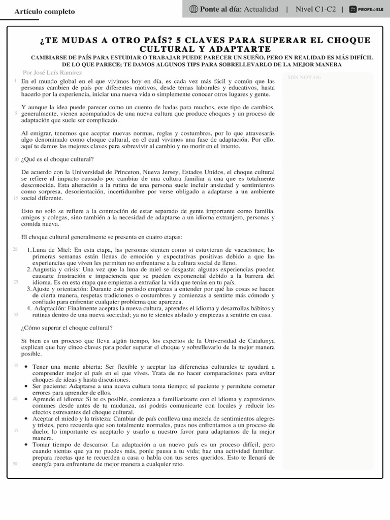 Artículo Completo - Choque Cultural | PDF