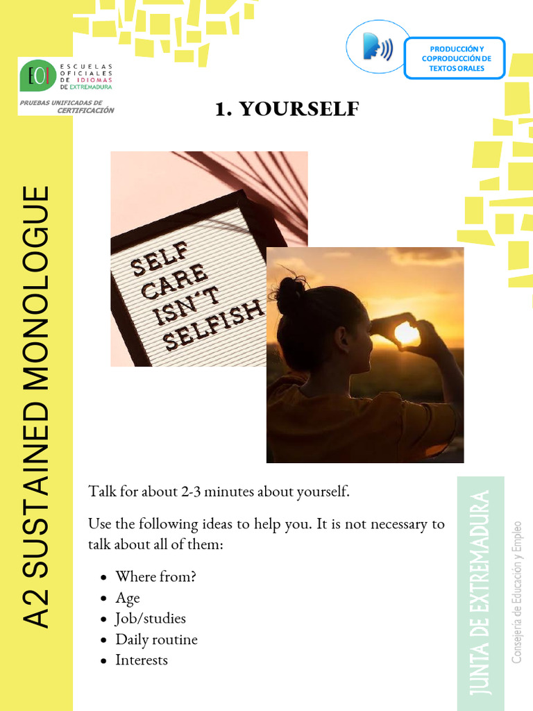 A2 Sustained Monologue | PDF | Workweek And Weekend | Chess Openings
