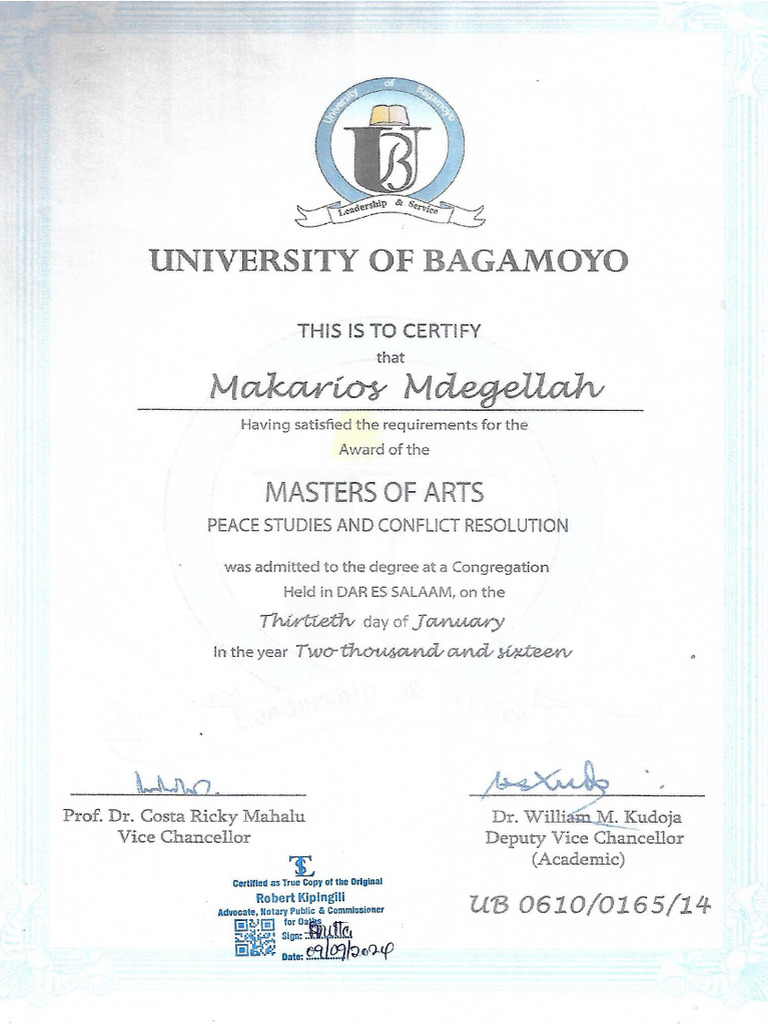 Peace Studies Certificate | PDF