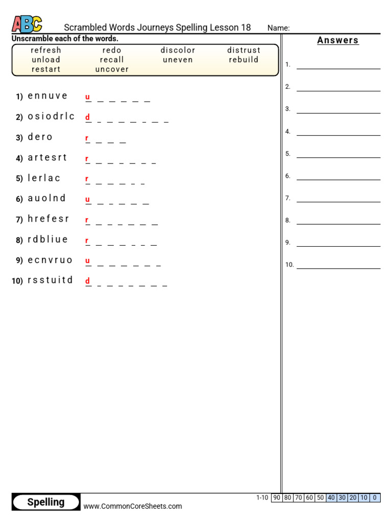 Journeys Spelling Lesson 18 01-14 | PDF | Chess Theory | Chess