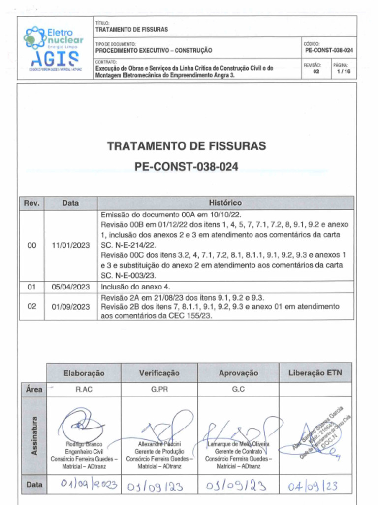 PE-CONST-038-024-Tratamento de fissuras-R002 | PDF