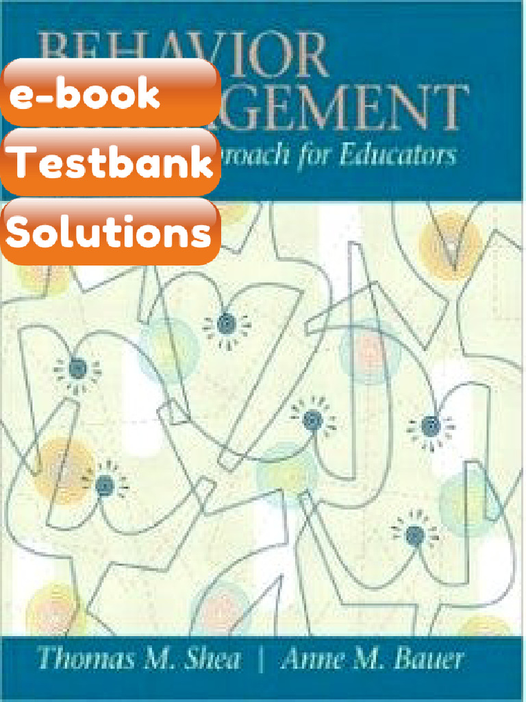 Testbank Behavior Management 10th Edition Thomas M Shea Download | PDF ...