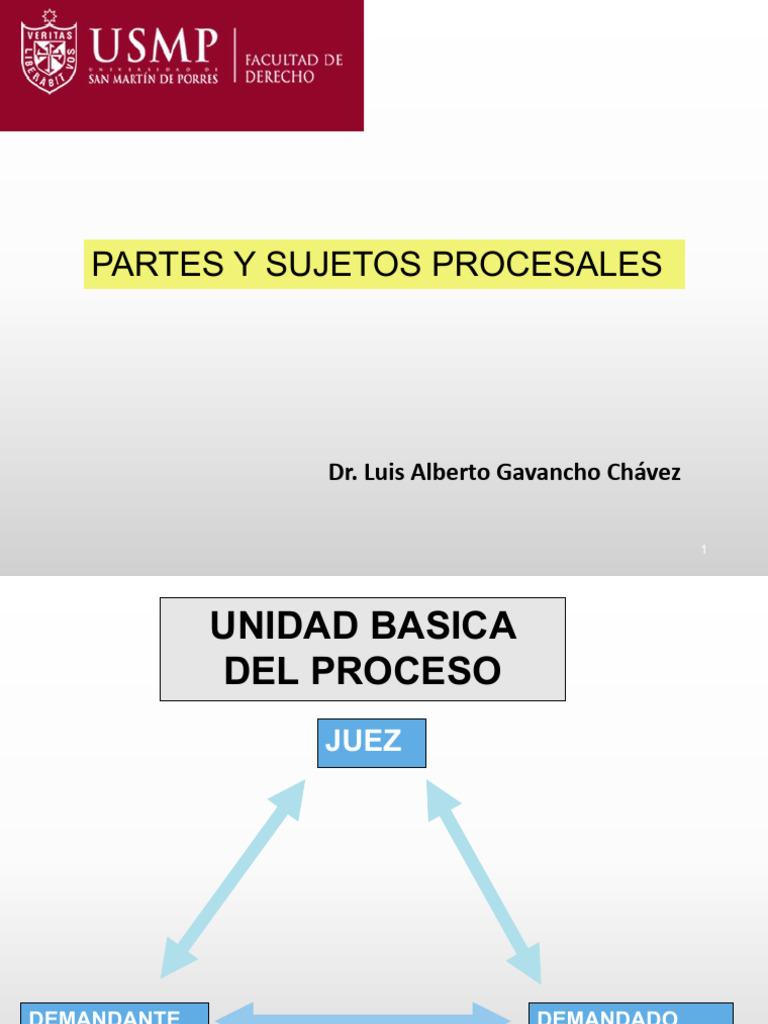 Clase 5 - Partes y Sujetos Procesales | PDF | Ley procesal | Demanda ...