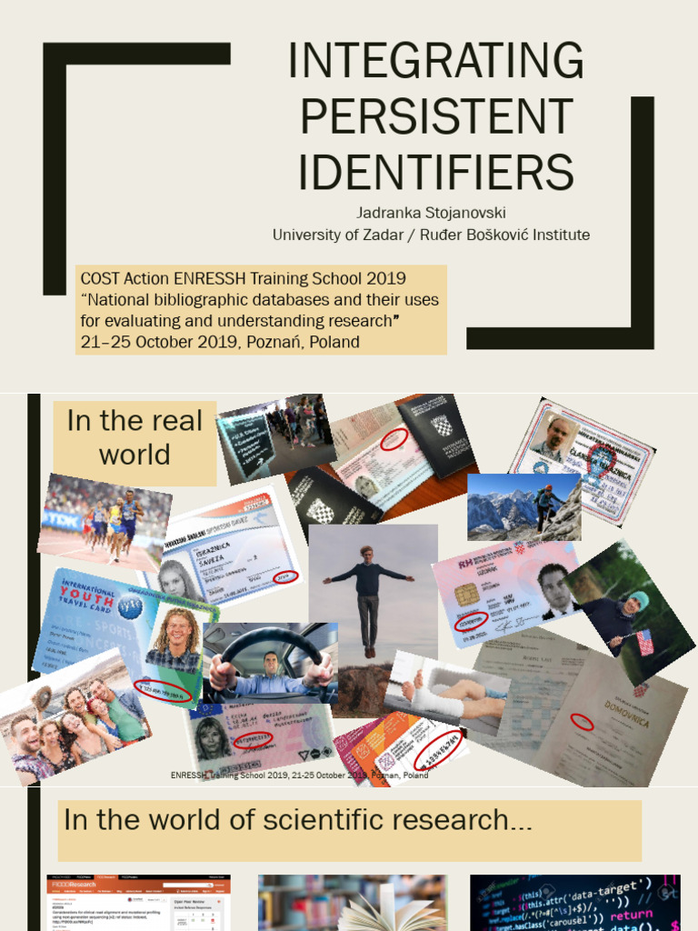 13 Jadranka Stojanovski Persistent Identifiers | PDF | Digital Object ...