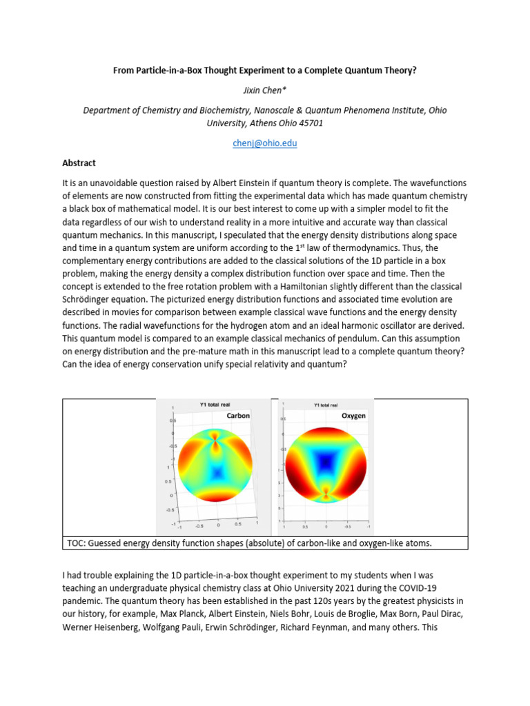 Particle in A Box Boundaryrethink 20230427 | PDF | Wave Function ...