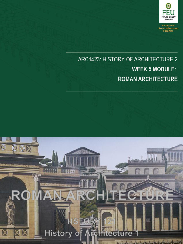 5 - MODULE 5 Roman Architecture - Lecture | PDF | Column | Rome