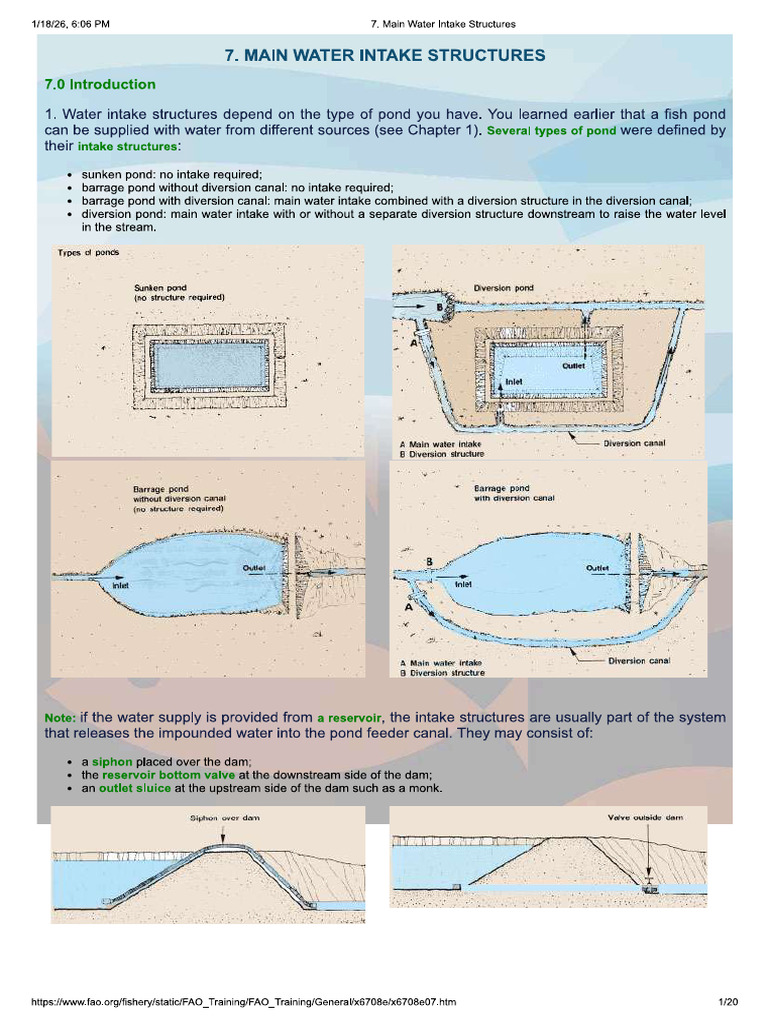 Water Intake Structures | PDF