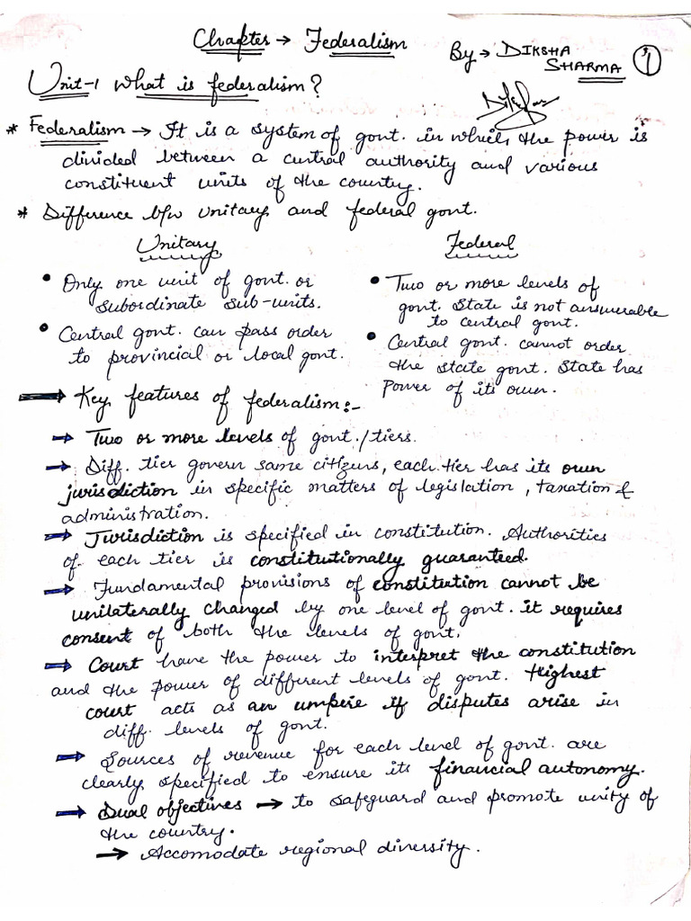 Federalism - CIVICS | PDF