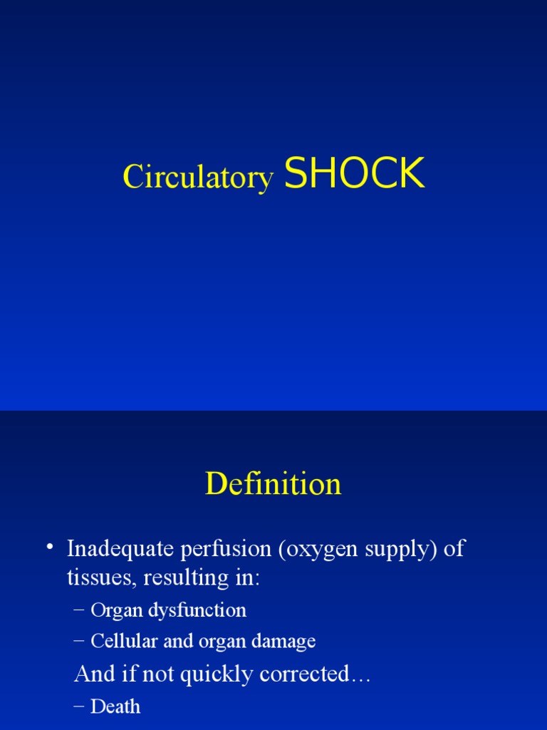 Circulatory Shock Pdf Shock Circulatory Heart