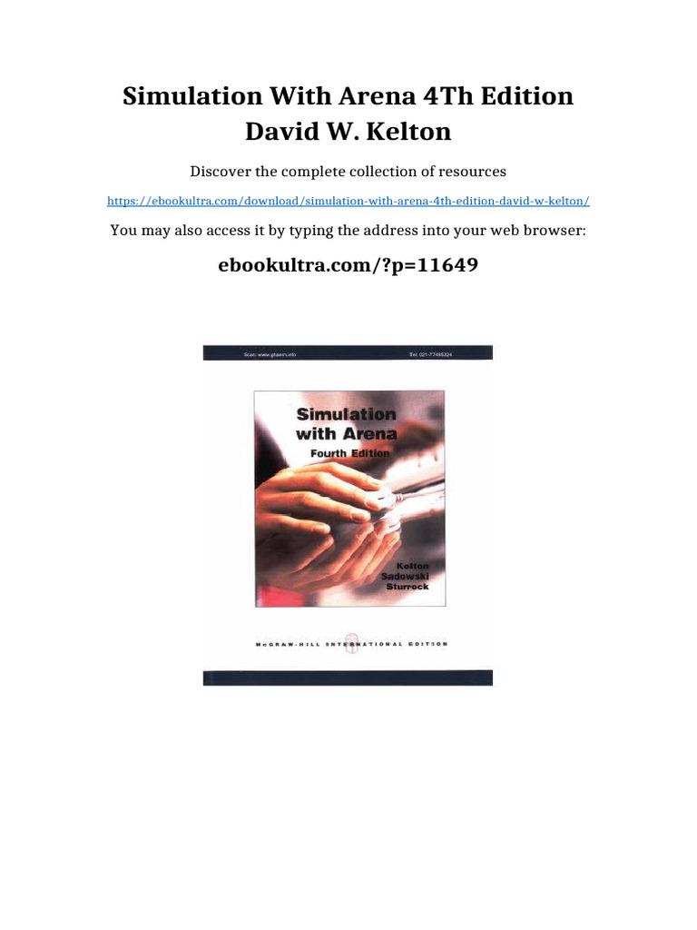 Simulation With Arena 4th Edition David W. Kelton No Waiting Time | PDF ...
