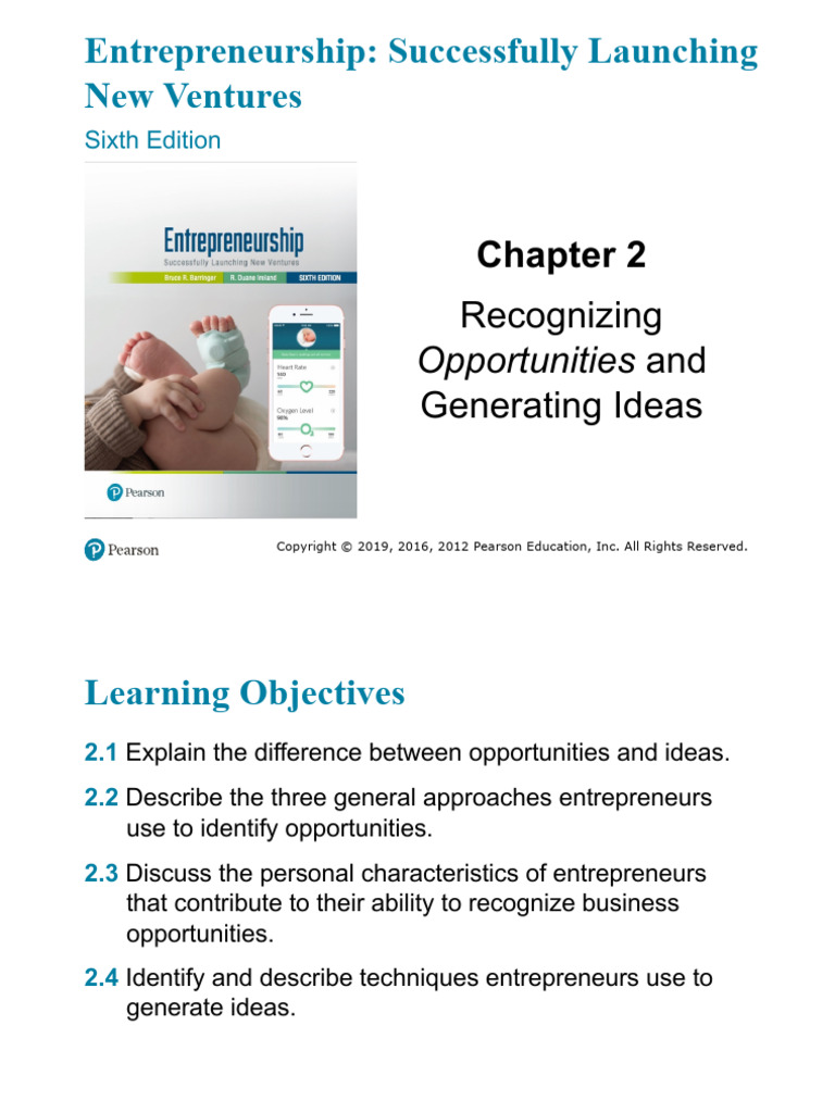 Recognizing Opportunities and Generating Ideas (Barringer_ent6_02 ...