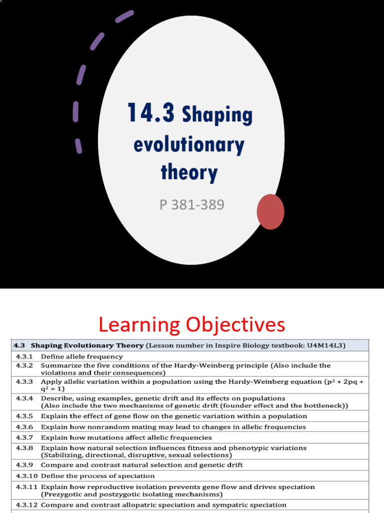 14.3 Shaping Evolutionary Theory 1 | PDF | Natural Selection | Evolution